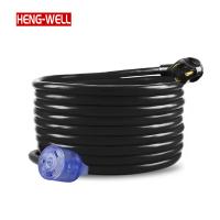 China 50ft 10 AWG 30A Heavy Duty RV Power Cord with LED Light Easy Unplug & Storage Organizer TT-30 Plug SJTW Wire Type for sale