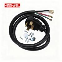 China 50-Amp 4-Wire SJTW Stripped Range Power Cord NEMA 14-50P-3ft/Custom Length 100% Copper PVC 250V for Home Appliances for sale