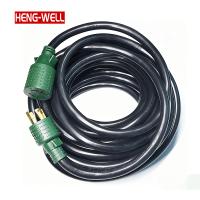 China Generator Extension Cord 30A 10 Gauge Custom Length SJTW for UL Certified IP44 RV Use NEMA L14-30P L14-30R 7,500W Max 4-Prong for sale