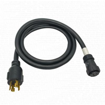 China 30 Amps IP68 Rated Extension Cord with L14-30 Locking Plug and SJTW 3C 10AWG Cable Deep Sea Underwater 3 Pin Connectors for sale