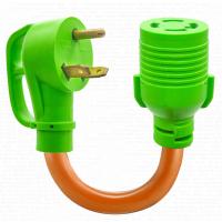 China 4 Prong to 3 Prong Adapter Extension Cord 10 Gauge STW Male TT-30P to Female L14-30R for House Generator 30A Rated Current for sale