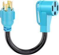 China 1 FT 10 Gauge STW USA Power Cord RV Generator Adapter with NEMA L14-30 Male Plug and NEMA 14-50 Female Plug SJTW Wire Type for sale