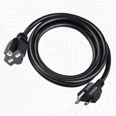 China HENG-WELL Nema 6-15P/6-15R 1Ft/3FT Custom Length Power Extension Cord for 220/240V 15A 14 Awg for UL Listed 3 Prong SJTW Cable for sale