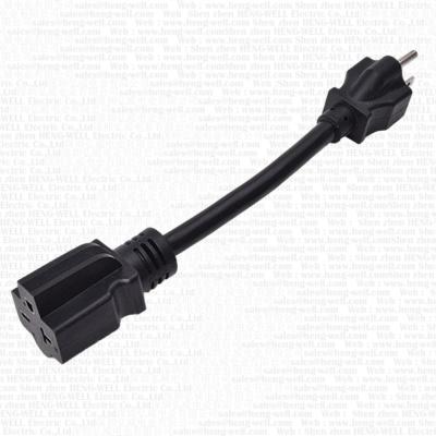 China HENG-WELL 10Ft Power Extension Cord Nema 6-20P/6-20R 10Ft for 220/250V 14 Awg for UL Listed 3 Prong SJTW Cable for sale