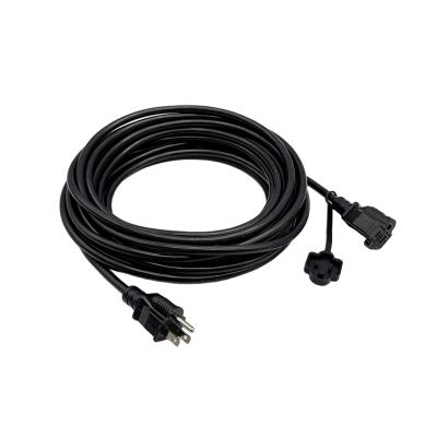 China Heavy-Duty 12/3 Outdoor Extension Cord 3ft 49ft (15m) Multi-Socket 15A 125V SJTW Copper PVC US Standard for Industrial Equipment for sale