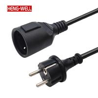 China HENG-WELL Heavy Duty 5M/15M/30M Europe Extension Cord Waterproof CEE7/7 Plug to Socket Rubber/PVC Power Cable for Outdoor for sale