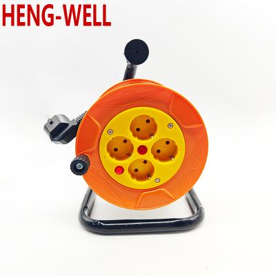 China 3 1 50 2 50 Sqmm Wire Gauge Retractable Extension Cord Reel Featuring Power Indicator Perfect for Heavy Duty Power Tools for sale
