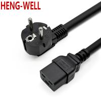 China High Quality EU 16A 250V AC 3 Pin Power Cord to C19 Computer Power Cable for sale