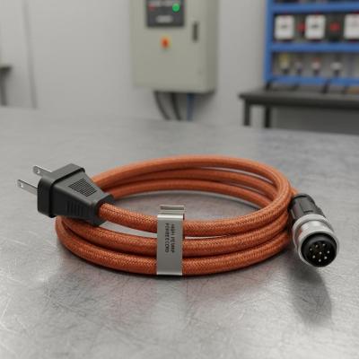 China Flexible AC DC Power Cord Featuring High Temperature Resistance Ideal for Commercial and Industrial Applications for sale