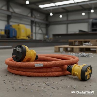 China Industrial Grade AC Power Extension Cord Durable Flexible Cable Designed for Construction Sites Factories and Warehouses for sale