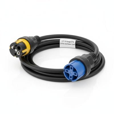 China 1 FT 10 Gauge STW USA Power Cord RV Generator Adapter with NEMA L14-30 Male Plug and NEMA 14-50 Female Plug SJTW Wire Type for sale