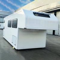 China DIY Camper Trucks 20ft RV Trailer Alcove Truckbody with Gooseneck for Windows 5x 600 x 1200 mm for sale