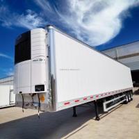 China Aluminum Structural Refrigeration Box Semi Trailer for Fresh Food and Meat Delivery for sale