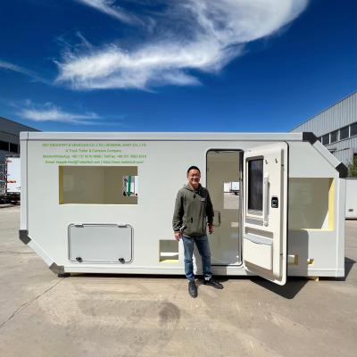 China DIY Expedition And Road Traveling Camping RV FRP Motorhome Flat Bed Truck Camper Shell for sale