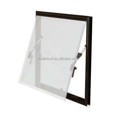 China EV4 Square EuroVision Motorhome RV Windows Aluminum Frame Double Panes Acrylic Glass for sale