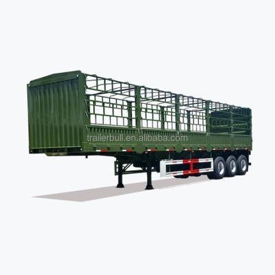 China Special Design Side Rail and 2 Layer Fences Semi-Trailer for Light-Puffy Cargo Transport for sale