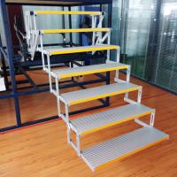 China DIY Overland Expedition RVs 7 Steps 1700mm Floor Height Swing Stairs with 70W Motor for sale