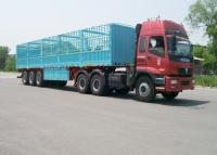 China 40T Payload Heavy Duty 13m Three Axles Drop Side Cargo Fence stake truckTrailer for sale