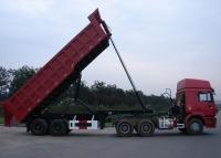 China 30 Cbm Steel Semi End Dump Trailers / Bulk Tipper Trailer With 2 BPW Axles for sale