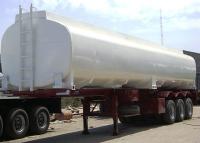 China 40000L Diesel Fuel Carbon Steel Tanker Trailer , Liquid Tank Semi Trailer for sale