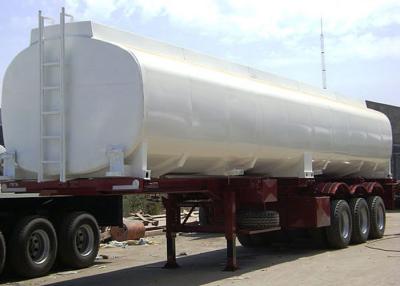 China 40000L Diesel Fuel Carbon Steel Tanker Trailer , Liquid Tank Semi Trailer for sale