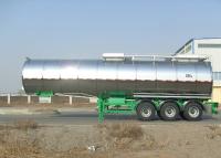 China Carbon Steel Insulated Tanker Trailers , Tri Axle Palm Oil Tank Semi Trailer for sale