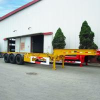 China 3 Axles 40FT ISO Straight Skeleton Truck Trailers For Heavy Duty Container Transit for sale