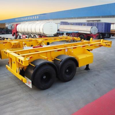 China Fuwa Axle 13t Mechinical Suspension Skeletal Semi Trailer for sale