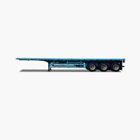 China 40FT Flatbed Semi-Trailer with 3 Axles for Efficient Heavy Cargo Transportation for sale
