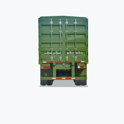 China 2 Layers of Fence Wall 40FT Versatile and Reliable Drop Side Rail Wall Flatbed Semi-Trailer with BPW Axle 12t and Mechinical Suspension for sale
