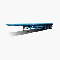 China 3 Axles 40FT Flatbed Semi-Trailer with BPW Axle 12t and Air Bag Spring Suspension for Efficient Heavy Cargo Transportation for sale