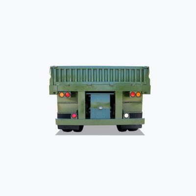 China 3 Axles 40FT Versatile and Reliable Drop Side Rail Wall Flatbed Semi-Trailer with Fuwa Axle 13t and Mechinical Suspension for sale