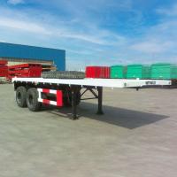 China BPW Axle 12t 20ft Flatbed Semi Trailer Mechinical Suspension for sale