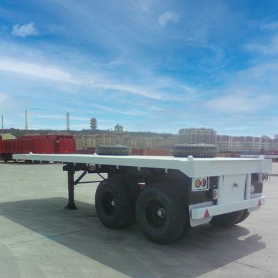 China Heavy Duty Fuwa Axle 13t Semi Flat Bed Trailer For Sale for sale