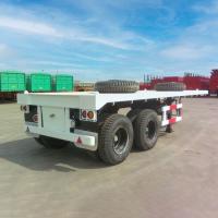 China 20FT 2 Axles BPW Axle 12t Semi Truck Flatbed Trailer For Sale for sale