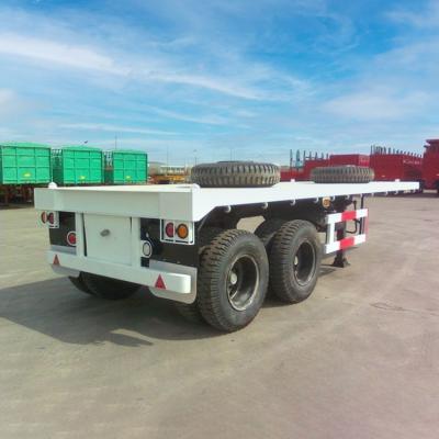 China 20FT 2 Axles BPW Axle 12t Semi Truck Flatbed Trailer For Sale for sale