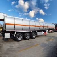 China 25000L Carbon Steel Draw Bar Tank Trailer with 4 Axles for Fuel or Diesel Liquid for sale