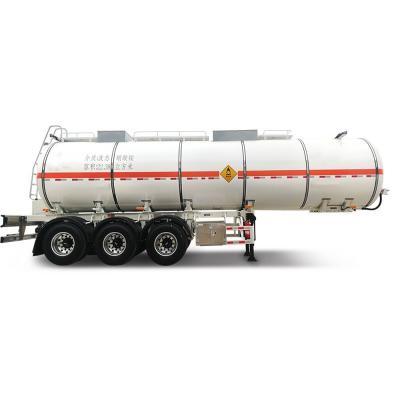 China 43500L 28t Insulated Tanker Trailers For Palm Oil Crude Oil Bitumen for sale
