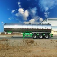 China 42000L 28t Insulated Carbon Steel Tanker Semi Trailer 3 Axles For Crude Oil Bitumen for sale