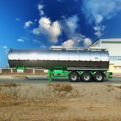 China 42000L 28t Insulated Carbon Steel Tanker Semi Trailer 3 Axles For Crude Oil Bitumen for sale