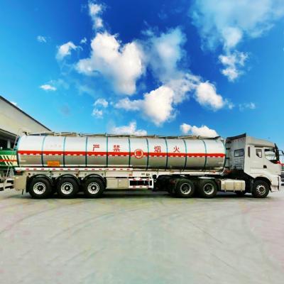 China 42000 Liters Insulated Aluminum Tanker Semi Trailer 12 Tire for sale