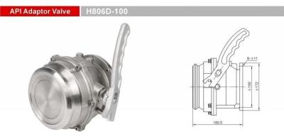 China Stainless Steel API Adaptor Valve for Tanks Geth806D-100 for sale