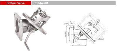 China H804A-80 Stainless Steel Bottom Emergency Shut Valves for Chemical Tank Truck Trailers for sale