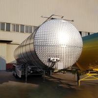 China Bitumen Crude Oil Aluminum Tanker Trailer 43000 Liters for sale