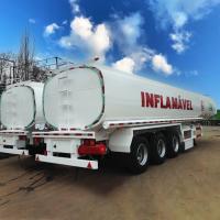 China 3 Axles 42000L 28t Insulated Carbon Steel Tanker Semi Trailer with Fuwa Axle 13t and Air Bag Spring Suspension for Crude Oil Bitumen for sale