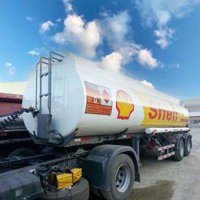 China 2 Axles 30400L 23t Capacity Carbon Steel Fuel and Refuel Tank Semi Trailer with BPW Axle 12t and Mechinical Suspension for Fuel and Diesel Transit for sale