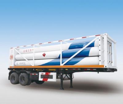 China 10 Tubes 2 Axles Gas Tank Trailer Transport Liquid Petroleum Gas for sale