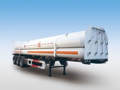 China 9 Tubes 3 Axles Lh2 Tube Skid LPG Semi Trailers For 21000L CNG for sale