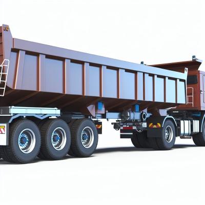 China Dump Truck Trailers Heavy Duty Grade for Loading Bulk Mine And Construction Cargos Efficiently for sale