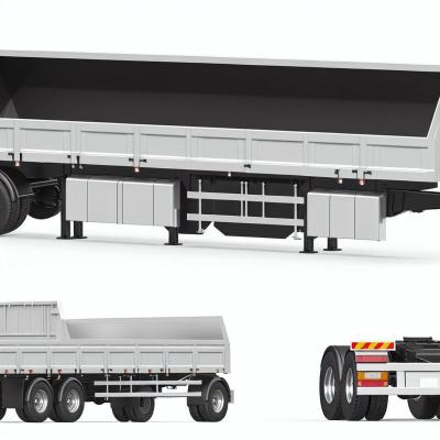 China 8700*2300*1600 Tipper Box Size Heavy Duty U Type Tipper Truck Trailers for Heavy-Duty Construction Transportation for sale